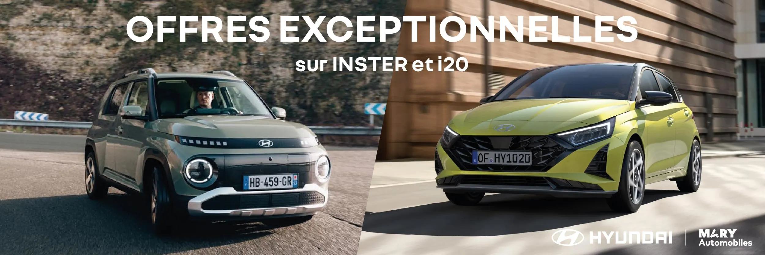 Profitez d'offres exceptionnelles Inster et i20 en ce moment chez Hyundai